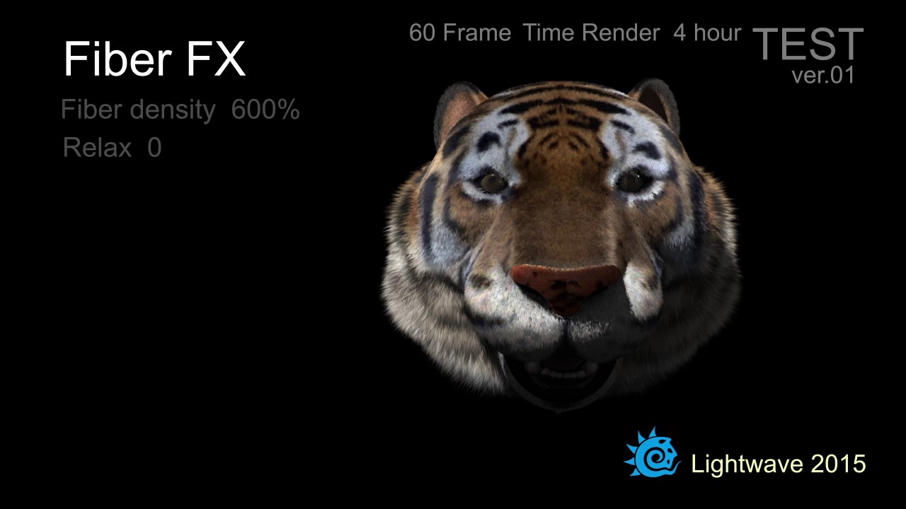 CGI Test Fur Tiger [ Fiber FX ] Lightwave 2015 Version 01 - YouTube