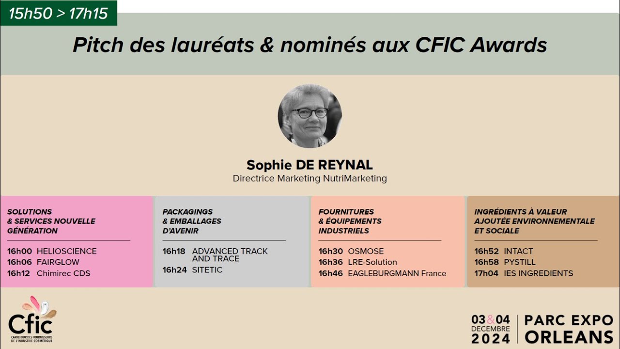 Pitch des lauréats & nominés aux CFIC Awards - YouTube