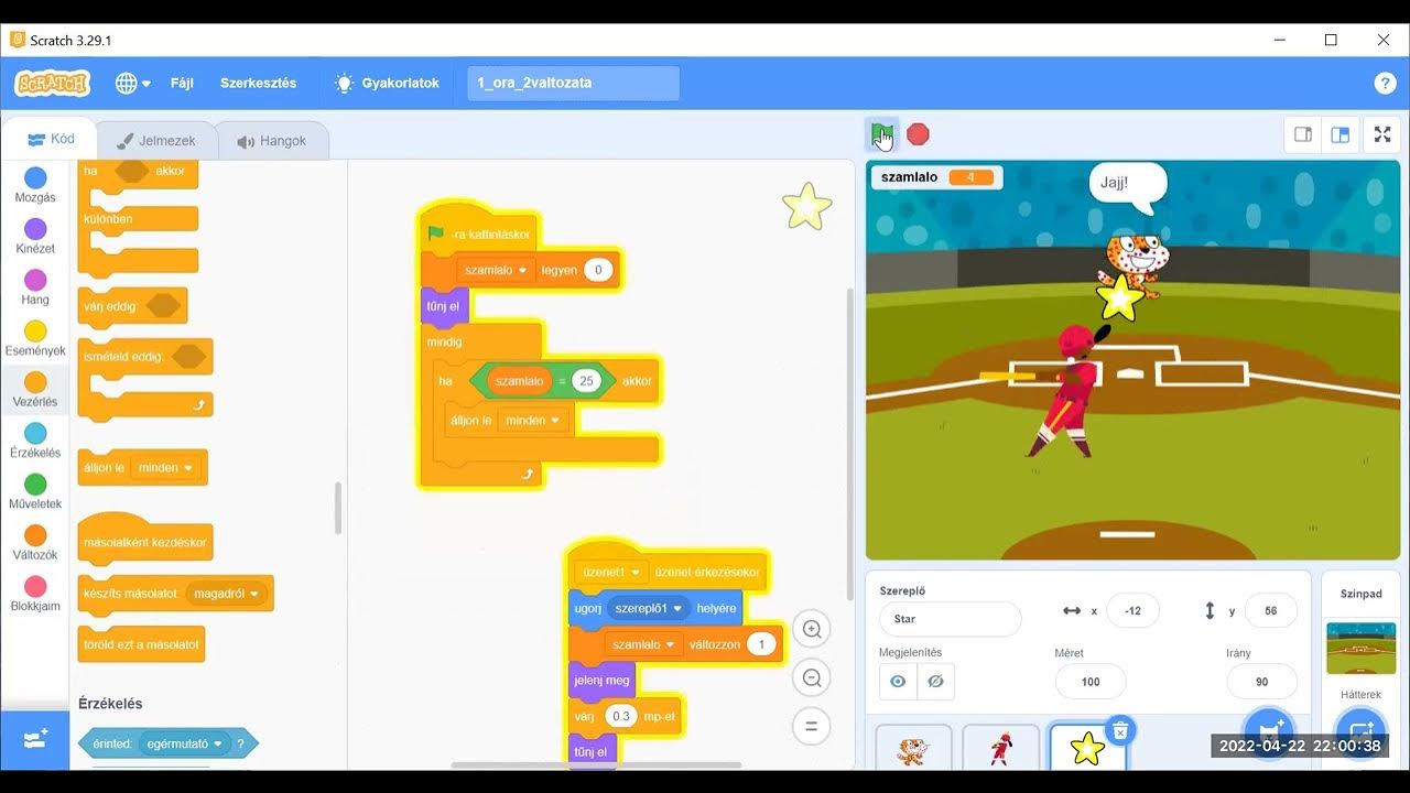 Számláló beállítása a Scratch-ben - YouTube