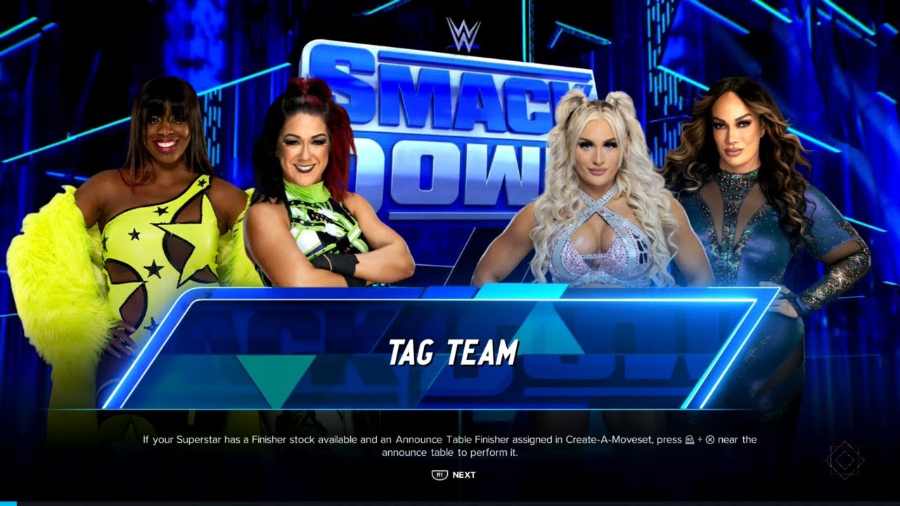 Smackdown Nia Jax & Tiffany Stratton vs Bayley & Naomi - YouTube