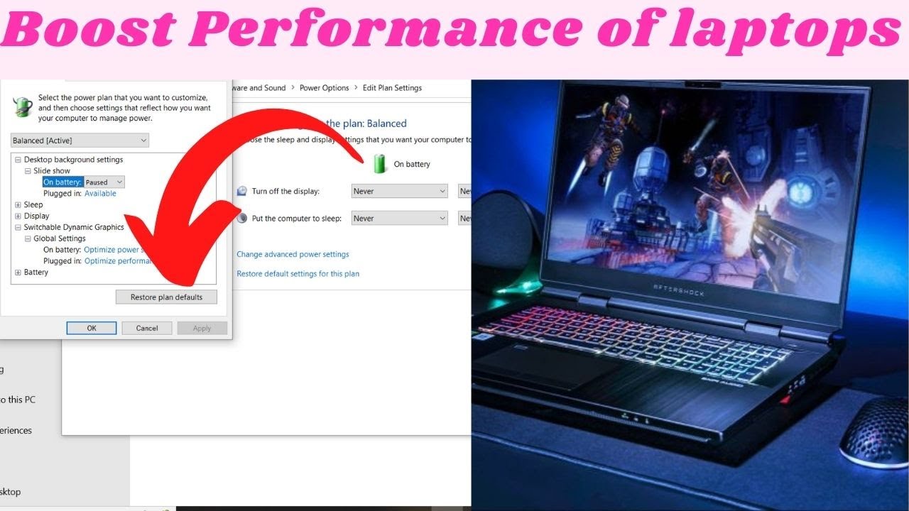 How To Boost Performance of Laptops and PC Power Plan Setting - YouTube