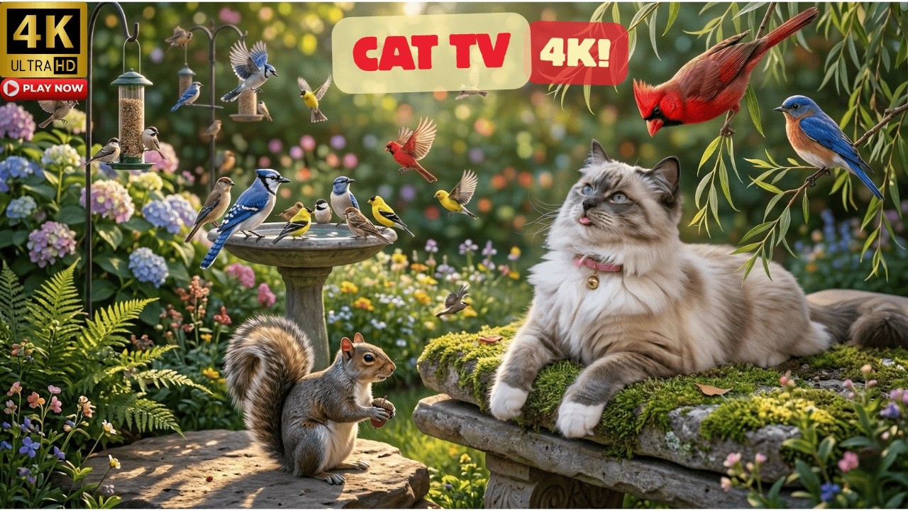 😺 BIRD TV for Cats – 100+ Birds in 4K Ultra HD | 1+ Hour Your Cat Can't ...