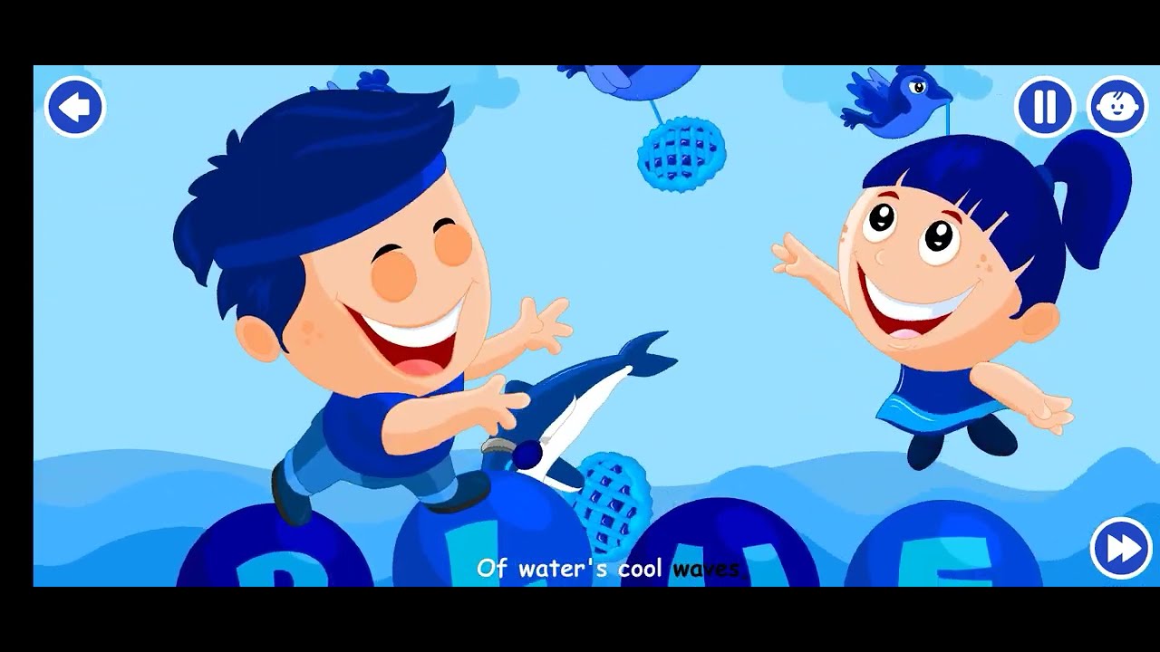 Blue is the Color so fun Song Rhymes. - YouTube