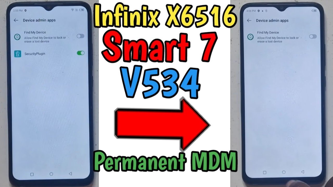 Infinix X6516 Smart 7 V534 Permanent MDM New Method!! - YouTube