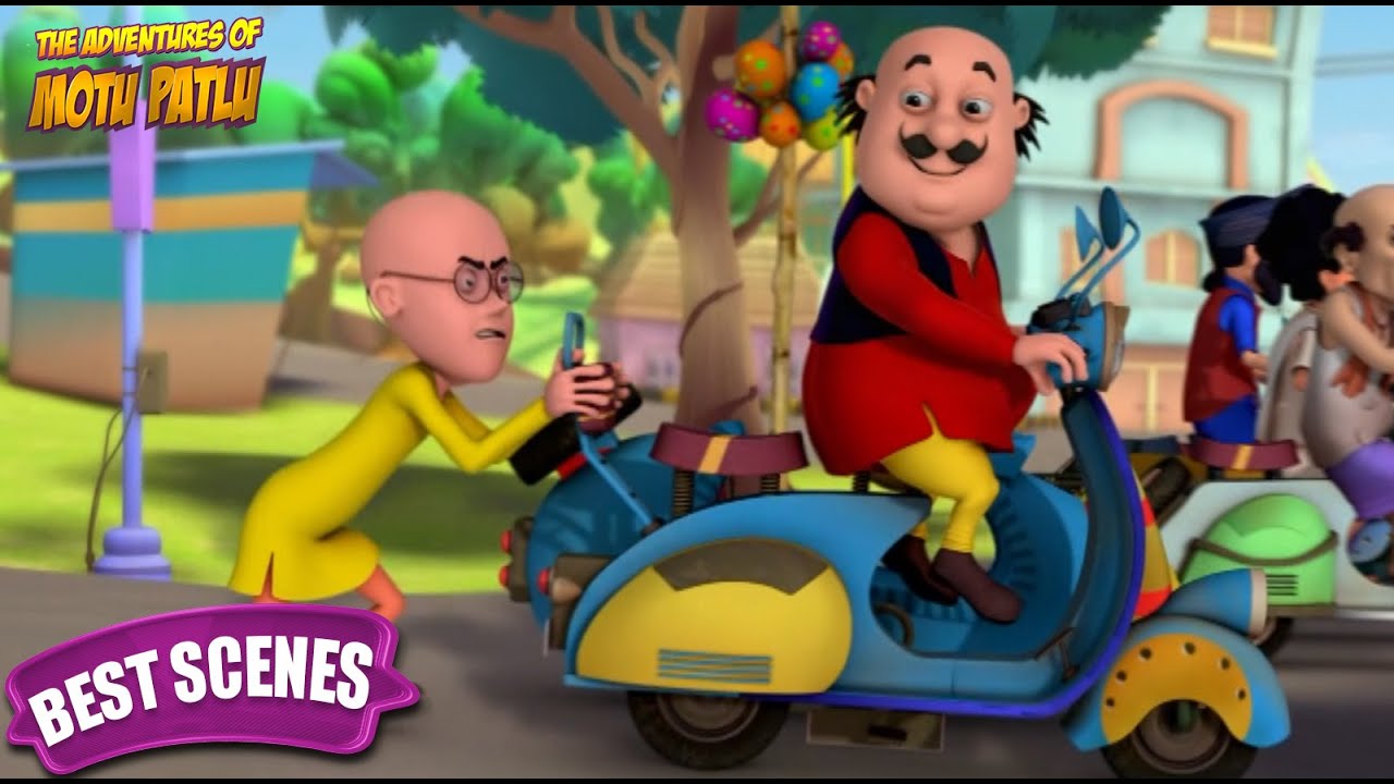Motu Ki Scooter Race | Motu Patlu Best Scenes | 02 | S01 | Popular ...