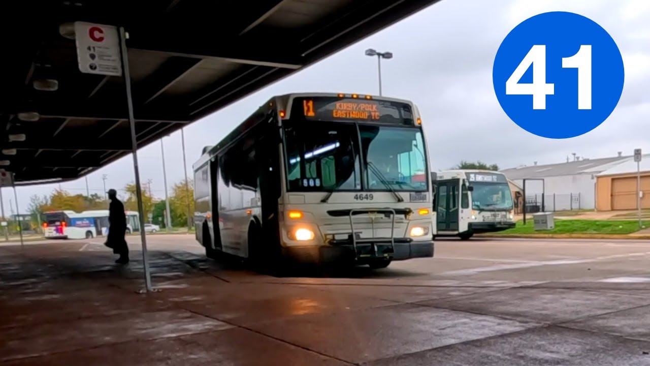 Riding Houston METRO 41, Eastwood Transit Center to Downtown Houston ...
