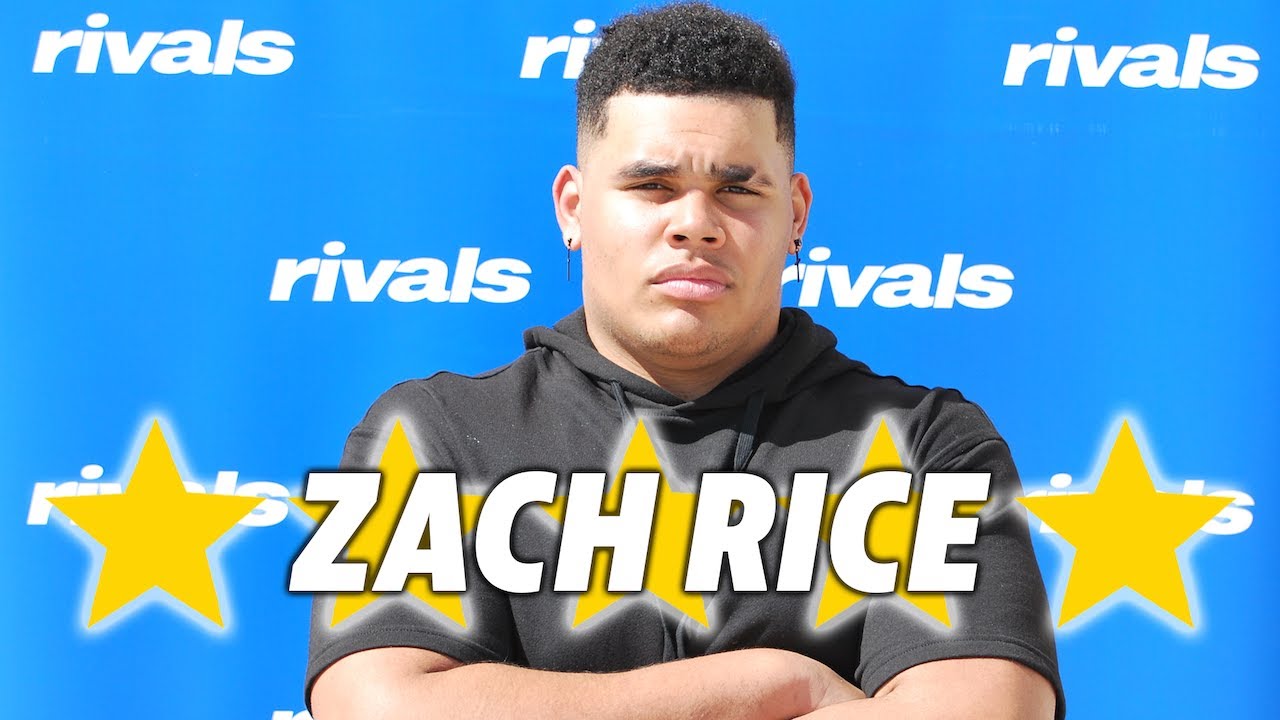 Highlights: 2022 Five-Star OL Zach Rice - YouTube