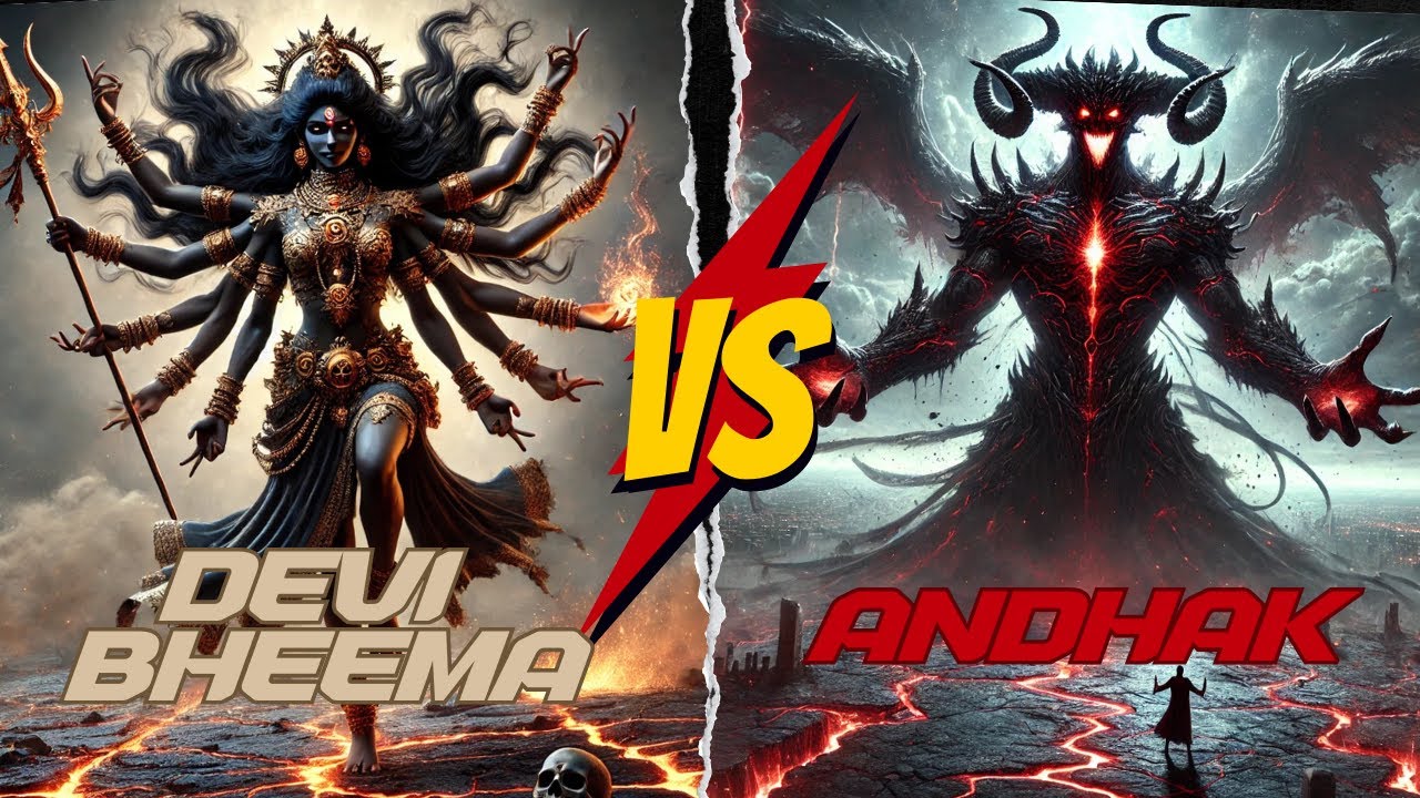 "Battle of Bhima Devi and Andhakasura | The Victory of the Powerful ...