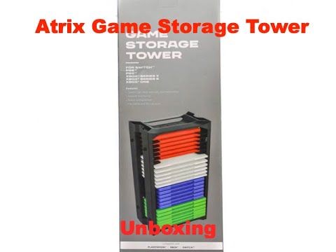 Atrix Game Storage Tower - Unboxing - YouTube