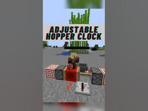 Adjustable Minecraft Redstone Hopper Clock Tutorial [Java 1.17] #shorts - YouTube