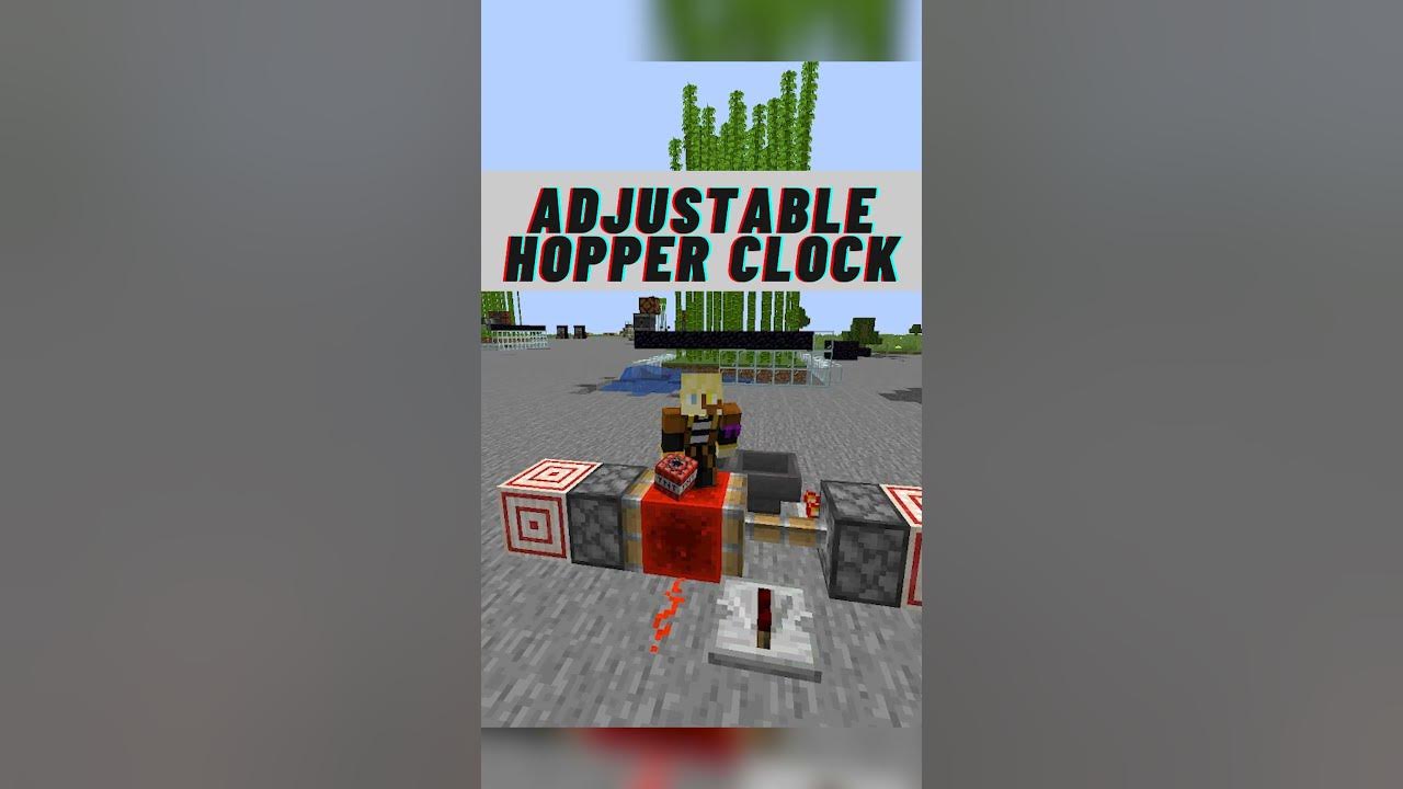 Adjustable Minecraft Redstone Hopper Clock Tutorial [Java 1.17] #shorts - YouTube