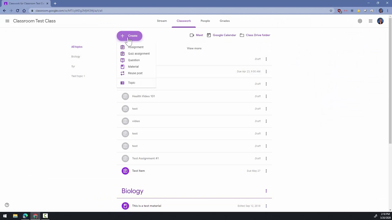 Google Classroom Overview - YouTube