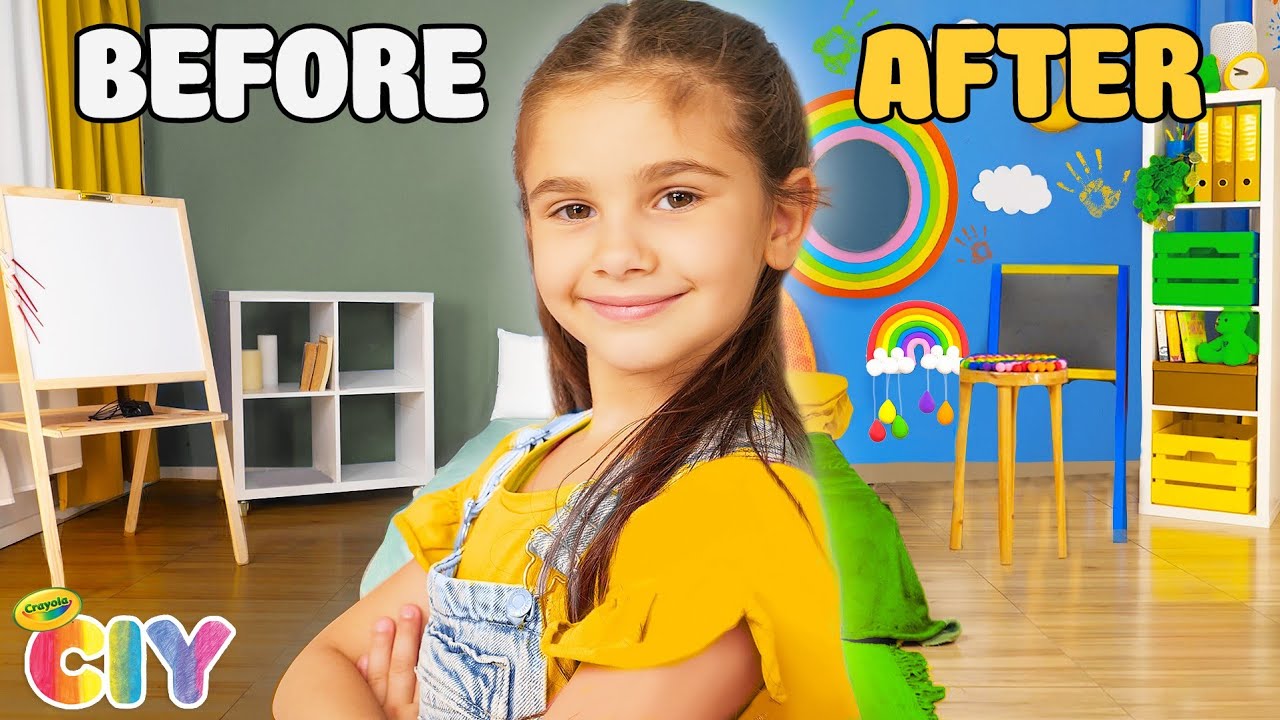 DIY Room Makeover | Rainbow Craft Ideas for Kids - YouTube