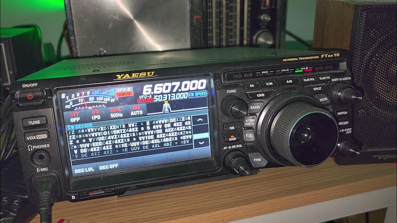 4XZ Haifa Israel CW Morse Code Decode On Yaesu FTdx10 6607 KHz CW 4xz-haifa-israel-cw-morse-code-decode-on-yaesu-ftdx10-6607-khz-cw