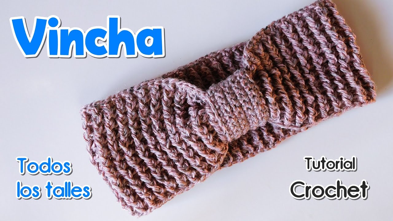 Como tejer una Vincha Banda Turbante Tiara a crochet, ganchillo ...