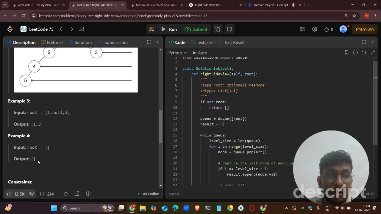 LeetCode Day 38 : Maximum Level SumBinary Tree, Day 58 of python learning Series ,LeetCode in ...
