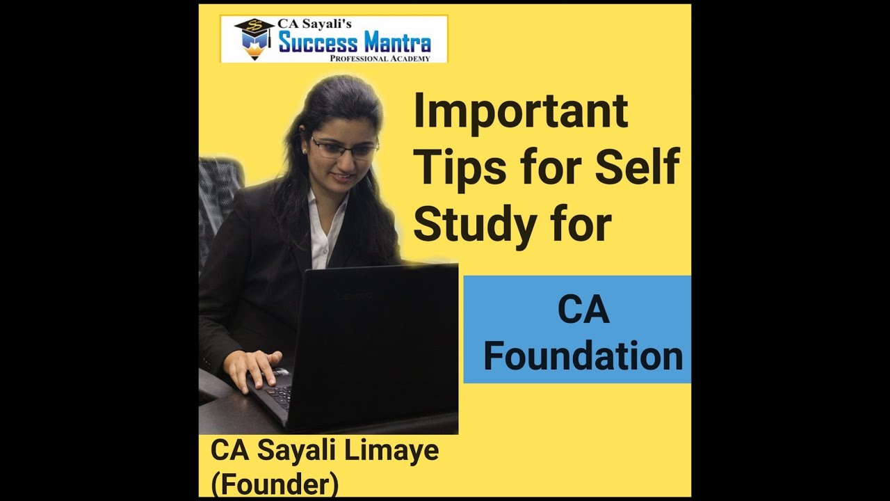 Self Study pe charcha for CA Foundation#By CA Sayali Limaye - YouTube