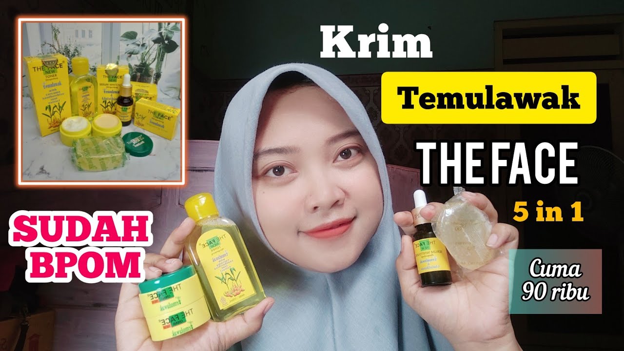 REVIEW KRIM TEMULAWAK THE FACE 5 IN 1 BPOM - YouTube