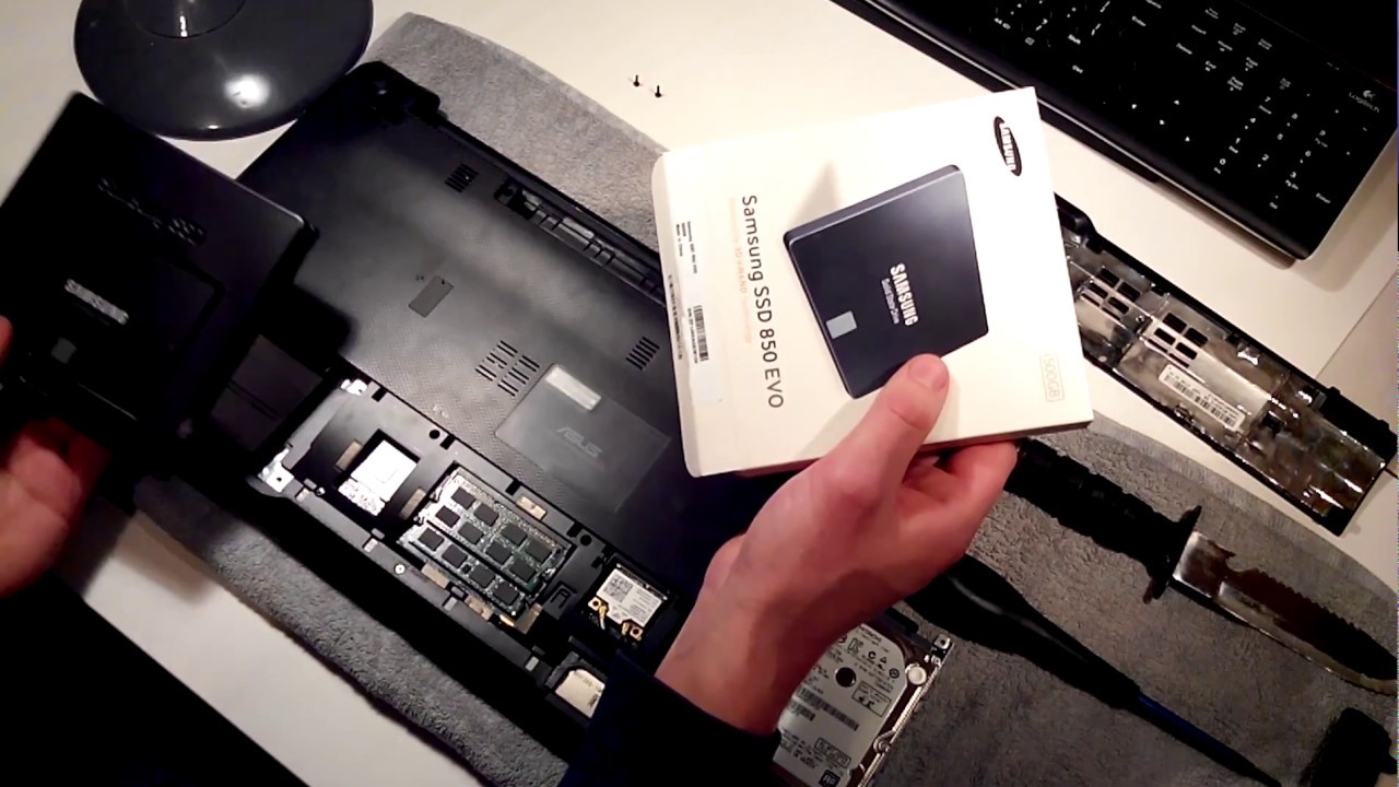 ASUS K55VJ or K55VM or A55: SSD Upgrade Process - YouTube