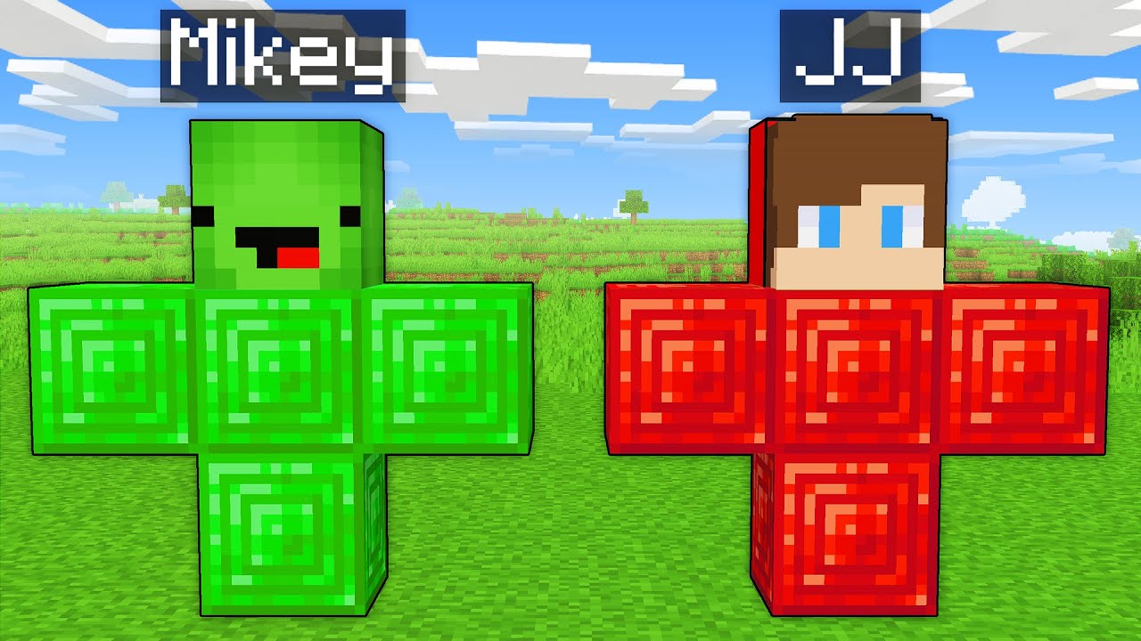 JJ and Mikey: RUBY vs EMERALD GOLEM BATTLE in Minecraft - Maizen - YouTube