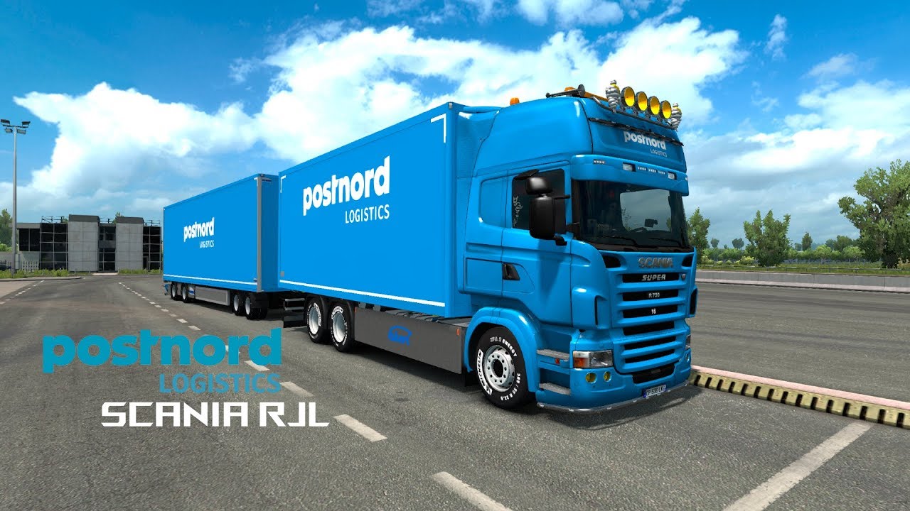 Euro Truck Simulator 2 Scania RJL- PostNord Logistics - YouTube