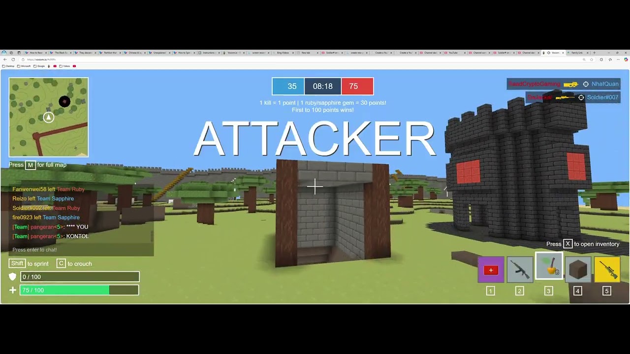 Voxiom io Build, Craft, Shoot Microsoft Edge 2025 02 25 18 47 06 - YouTube