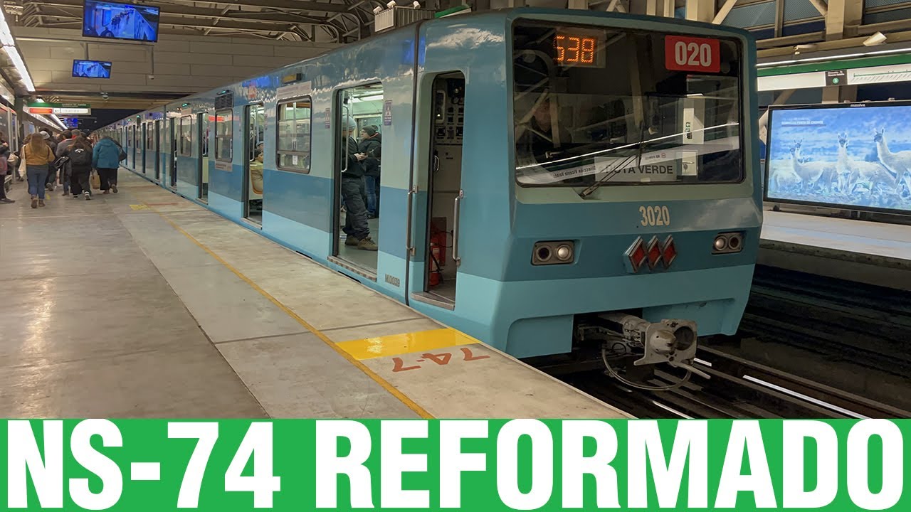 Metro De Santiago | Septimo Tren NS-74 Reformado - YouTube