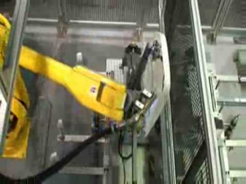 Flame Treater - Robotic flame treating cell with Fanuc Robot - YouTube