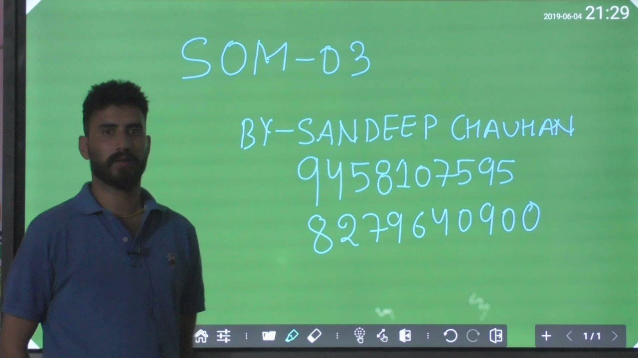 SOM unit 1 lecture 3 by sandeep chauhan sirm - YouTube