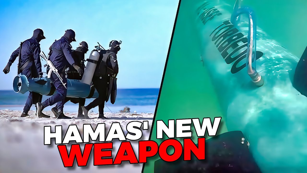 Hamas showed an Al-Asef guided torpedo with an action camera and small ...