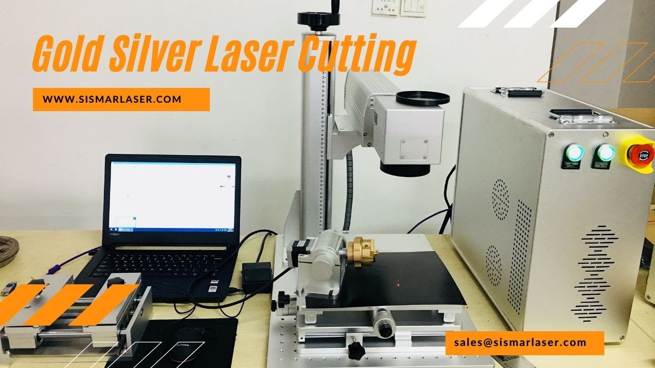 Gold / Silver laser cutting engraving machine - YouTube
