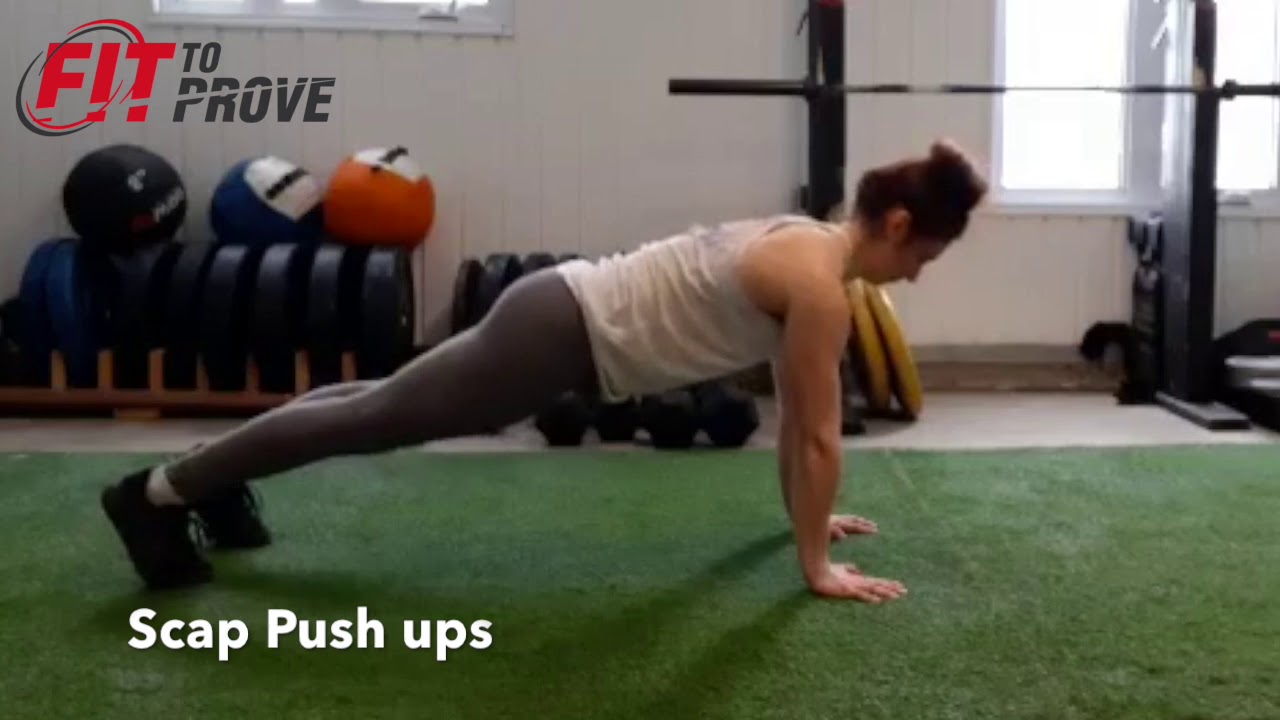 Scap Push ups - YouTube