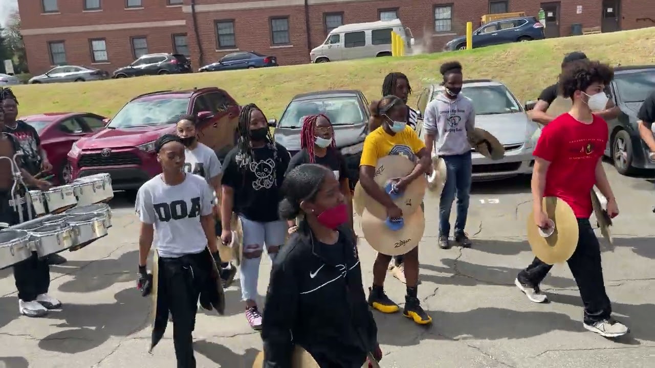 NCCU Percussion Clinic Campus Parade & Tunnel (3.19.22) - YouTube