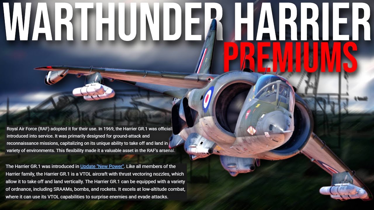 PREMIUM HARRIERS ARE THEY GOOD FOR WARTHUNDER - YouTube