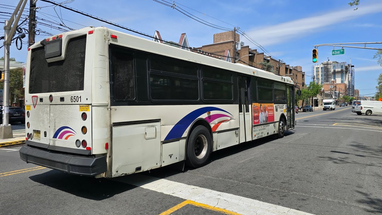 NJ TRANSIT 84 91ST ST VIA BERGENLINE (NABI 40-SFW 6501) - YouTube