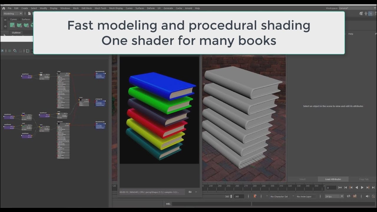 Book fast modeling/shading Maya/Arnold - YouTube