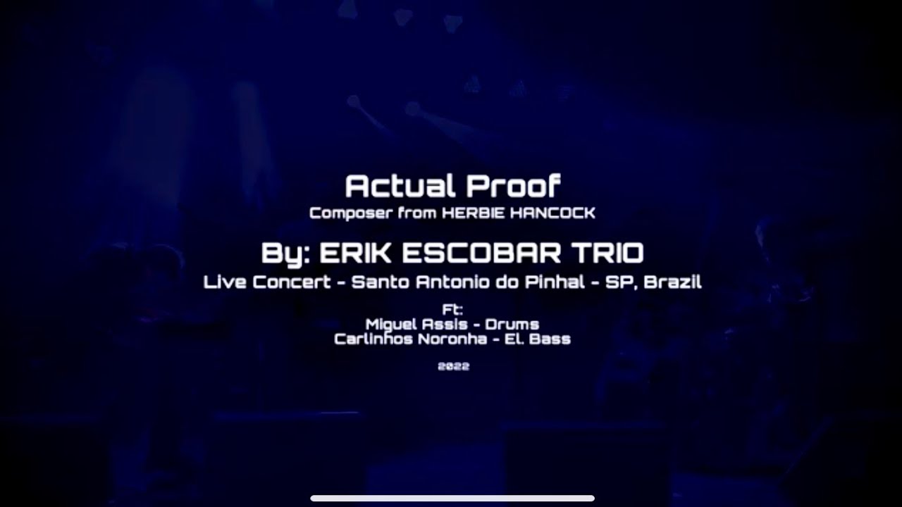 Erik Escobar / Live Concert - Actual Proof - YouTube