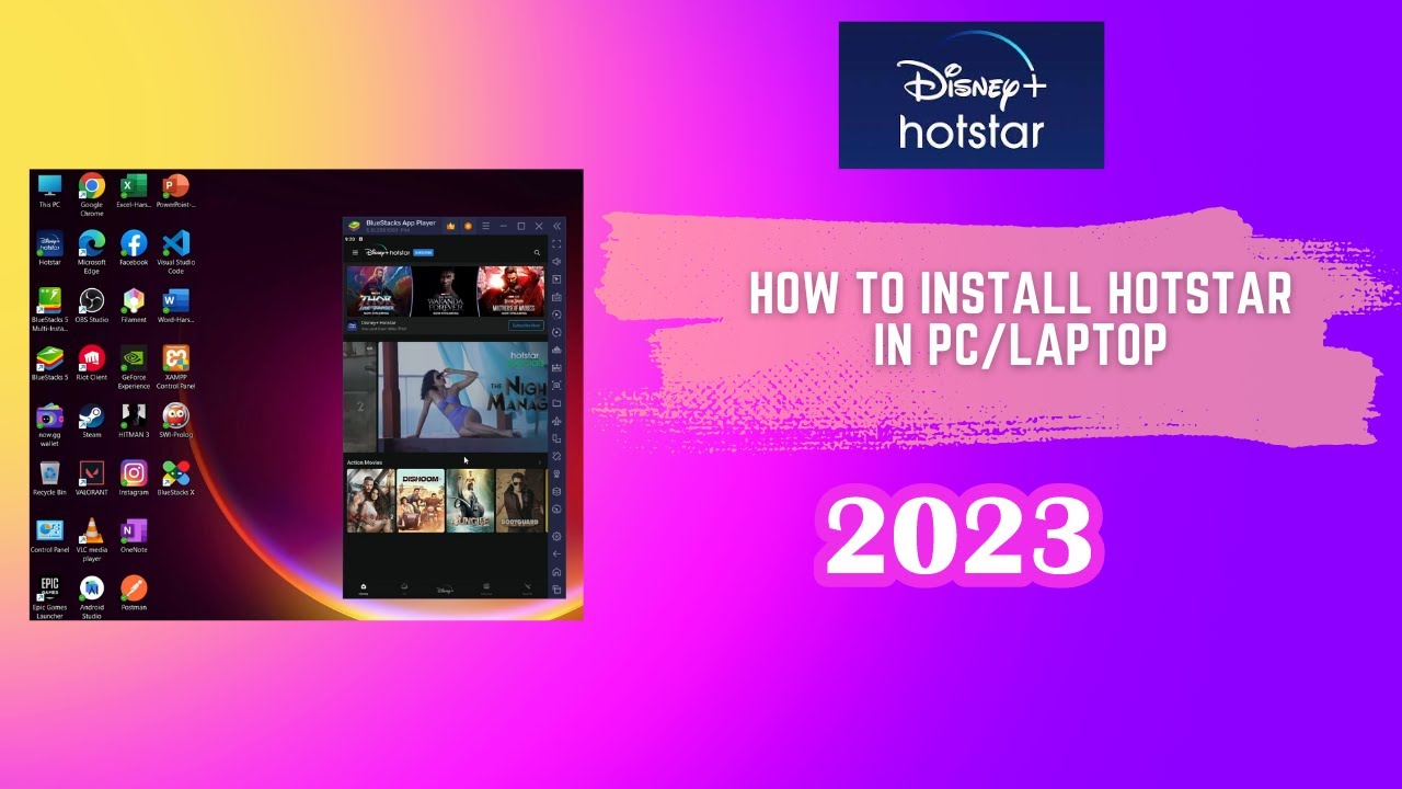 How to Install Disney + Hotstar as an app on PC/ Laptop 2023 | Watch ...
