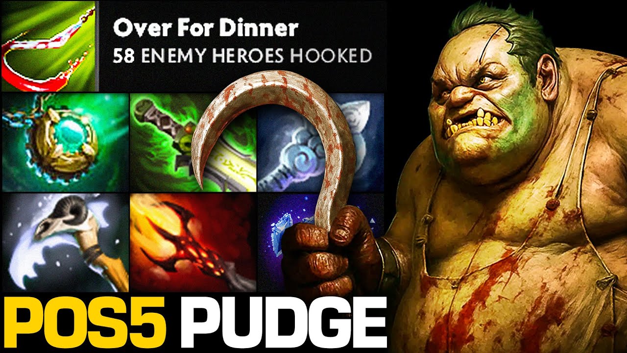 Hook Hook Hook!!! 58 Enemy Heroes Hooked | Pudge Official - YouTube
