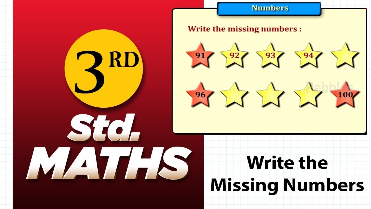 Numbers | Write the Missing Numbers | 3rd Std Maths | Basic Maths Class ...