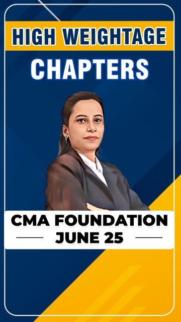 High Weightage Chapters CMA Foundation June 25 | #shorts - YouTube