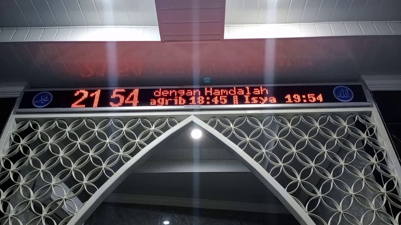 Jam Digital Jadwal Sholat Lima Waktu - YouTube