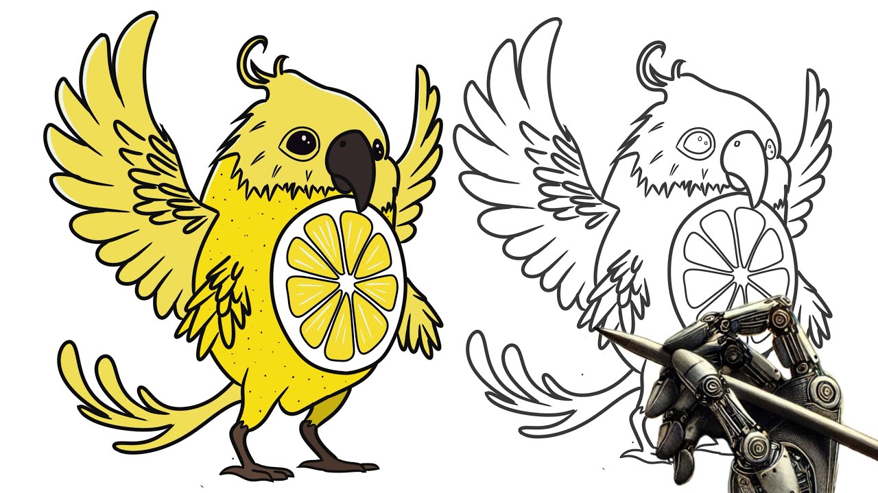 Cómo dibujar a PEROCHELLO LEMONCHELLO 🦜🍋 - how to draw BRAINROT - YouTube