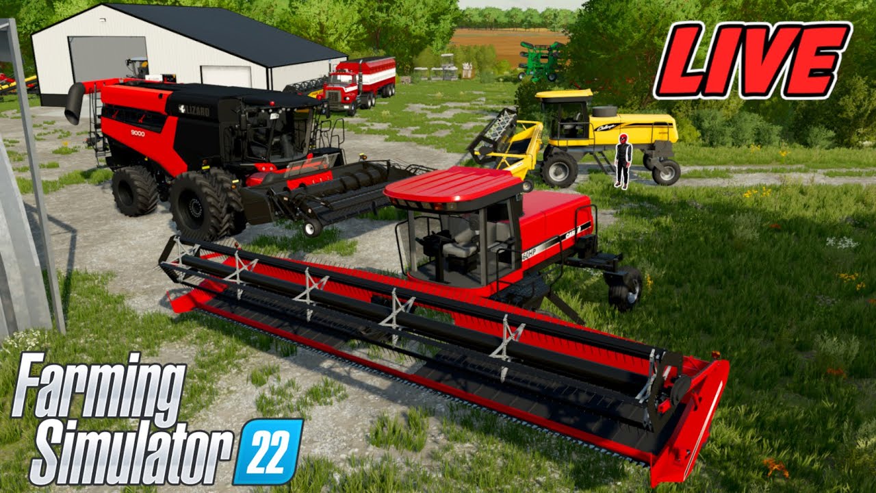 🔴 LIVE Swather Testing On Edgewater Saskatchewan | Farming Simulator 22 ...