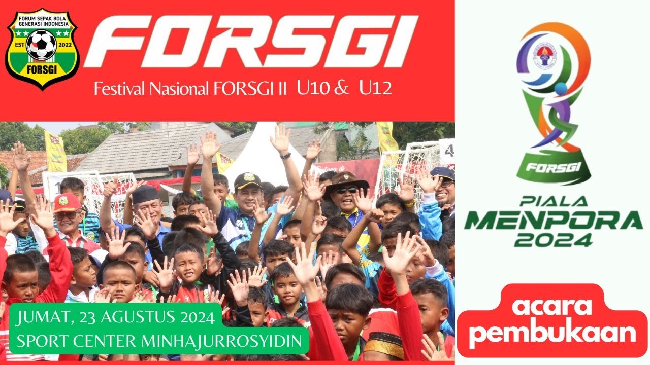 Acara Pembukaan Piala Menpora FORSGI KU 10 & KU 12 - YouTube