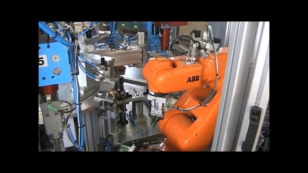 Robotic loading system (beam of a ball valve) - YouTube
