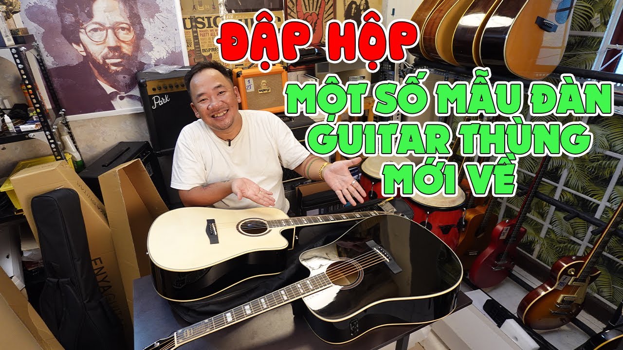 MỞ HỘP GUITAR THÙNG ENYA EGA-XO VÀ SQUOE ED29. - YouTube