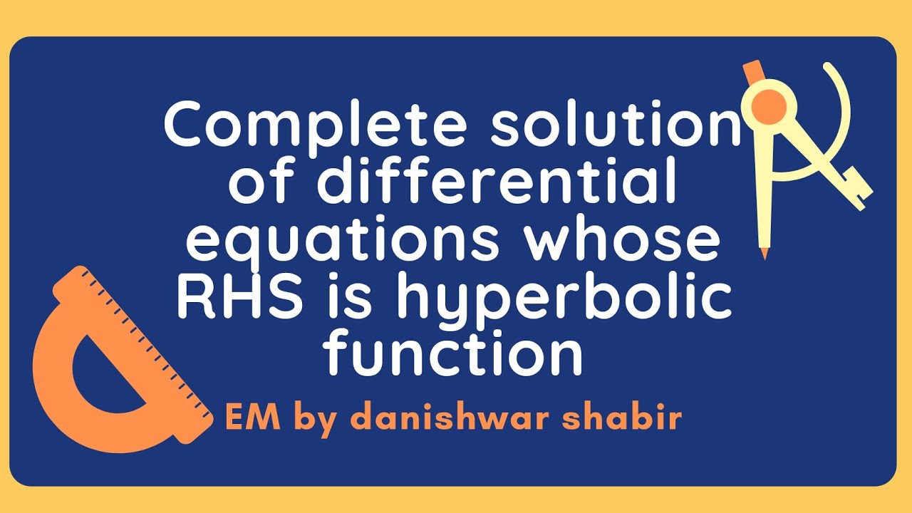 Find Complete Solution Of D 2 D 1 2 Y e 2x 2Sinhx Linear Ordinary Differential Equations Find Complete Solution Of D 2 D 1 2 Y e 2x 2Sinhx Linear Ordinary Differential Equations