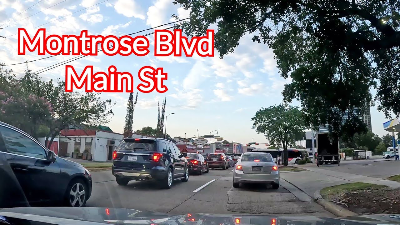 4K Montrose Blvd / Main St. driving Houston Texas summer - YouTube