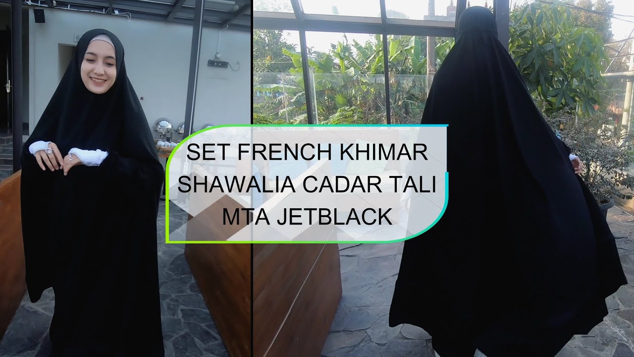 DISPLAY PRODUCT French Khimar Shawalia Altaj Jetblack by Alsyahra ...